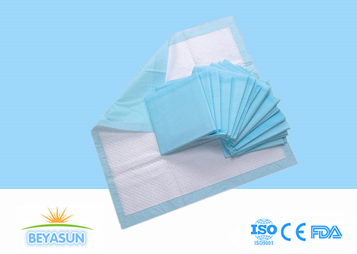 Blue Disposable Bed Underpads Incontinence 60x90cm With Wood Pulp And SAP