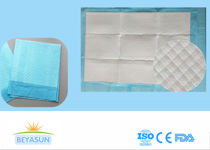 Disposable Incontinence Bed Sheets Protectors , Sanitary Bed Pads Blue ...