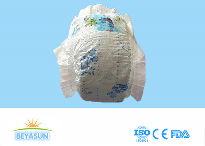 Soft And Super Disposable Baby Nappies , Comfortable Plastic Backed ...